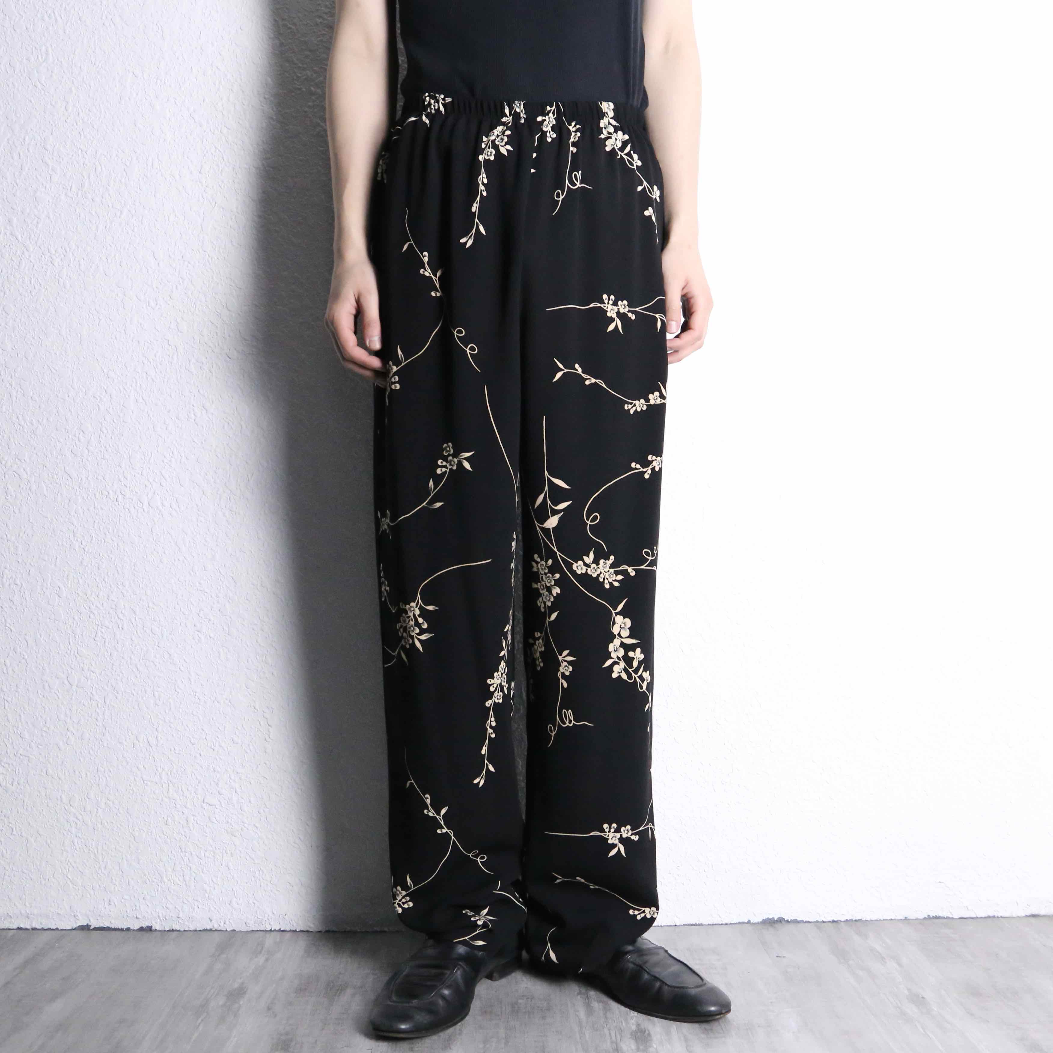 flower pattern easy wide slacks