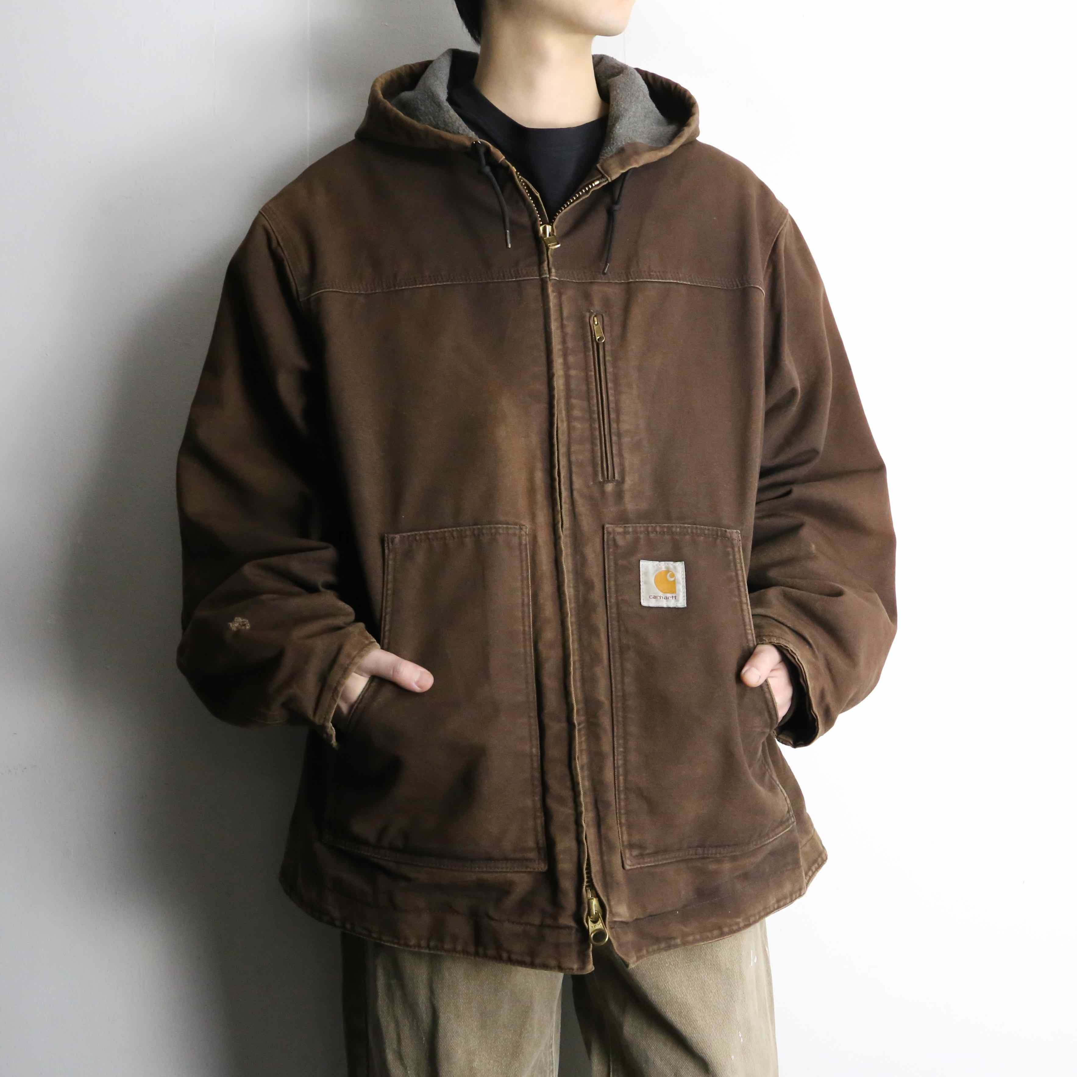 “carhartt” brown duck cotton active jacket